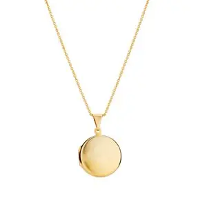 POSH TOTTY DESIGNS Small Round Locket Necklace - Gold