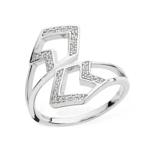 LUCY QUARTERMAINE Art Deco Sterling Ring With Topaz