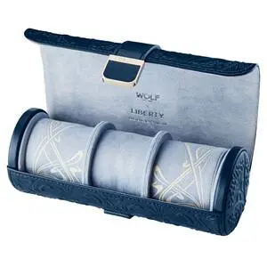 Wolf Liberty Triple Watch Roll - Blue