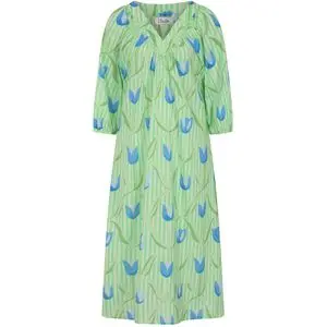 LUELLA FASHION Cannes Long Cotton Dress - Green/blue