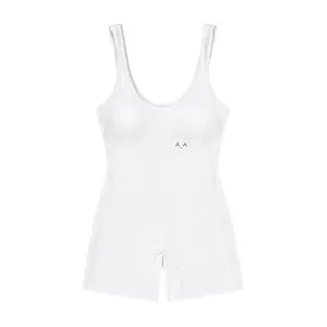 ALTRA VOLTA Bold Sculpt Jumpsuit With Scoop Neck - White