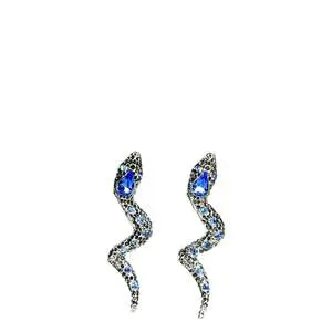 ADDICTED2 Serpent Shaped Earrings - Blue/silver
