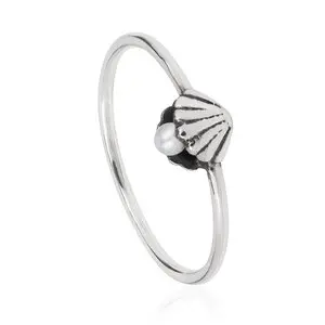 LEE RENEE Shell & Pearl Ring - Silver