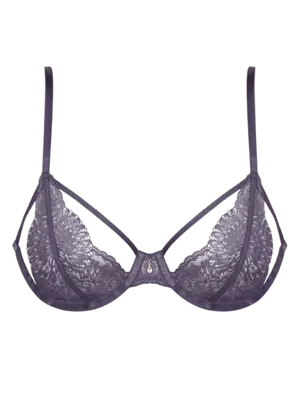 BONBON LINGERIE Pamela Ouvert Bra - Grey