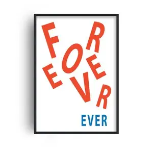 FANCLUB Forever Ever Retro Music Giclée Art Print A2 - Red