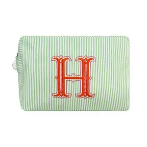LILLY LOVES Monogrammed Makeup Bag - Green