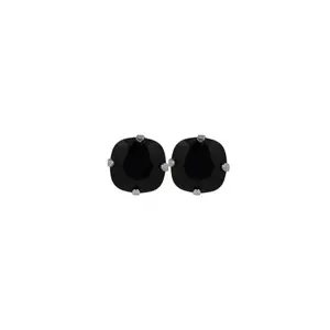 VICKISARGE The Large Stud In Platinum - Black