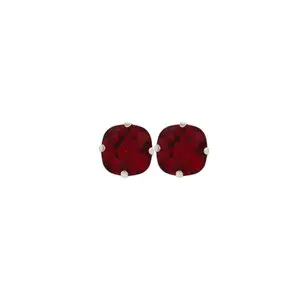 VICKISARGE The Large Stud In Platinum - Red