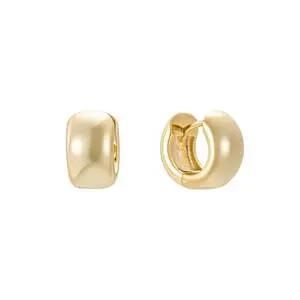 NAZZAR Small Tube Huggie Hoop Earrings - Gold