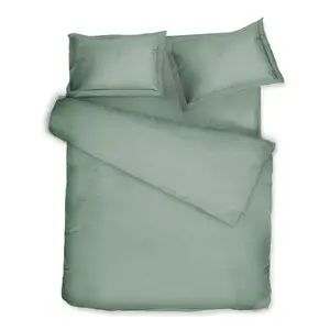 DECOFLUX HOME Sateen Bed Linen Set Solid Salvia - Green