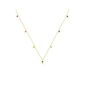 GENEVIEVE COLLECTION 18k Yellow Gemstone Necklace - Gold