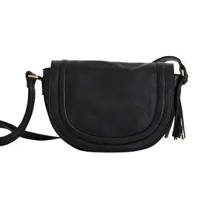 VIDA VIDA Leather Saddle Bag With Tassel
