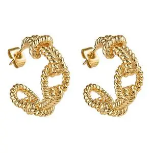 BALLINGER Knotted Rope Hoop Earrings - Gold