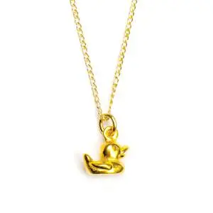 LEXI JEWELRY Rubber Ducky Pendant Necklace - Gold