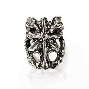 PERRY GARGANO Cross & Cupids Sterling Ring - Silver