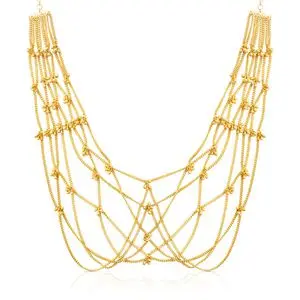 MERAKI BY RASHMI BAJAJ Plated Layered Necklace With Bead Detailing - Gold