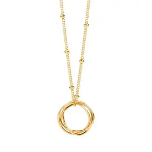 MURU Karma Circle Necklace With Bead Chain - Gold