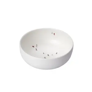 DEDE JOHNSTON Skier Small Bowl - White