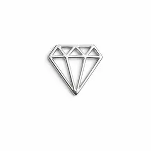 ECCE ARTISAN DIAMONDS 925k Sterling Silver Diamond Mini Pin - White