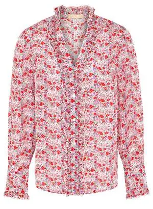 GUINEA Floral Print Silk Shirt