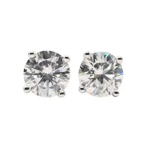 HARFI Harfi Sterling Silver Moissanite Crystal Stud Earrings