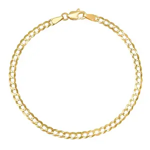 KYLIE HARPER 7" 14k Italian Miami Cuban Curb Chain Bracelet - Gold