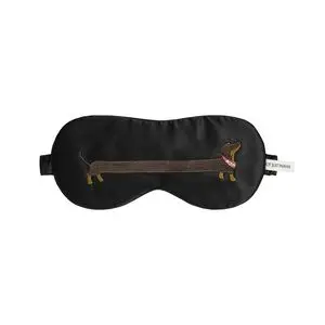 Not Just Pajama Dachshund Dream Silk Sleeping Eye Mask - Black