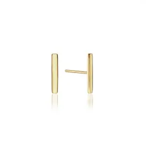 LILY & ROO Plain Bar Stud Earrings - Gold