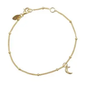 MURU Tiny Moon Charm Bracelet - Gold
