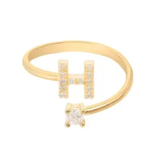 LATELITA Initial Ring White/gold