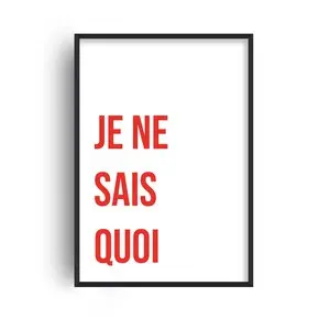 FANCLUB Je Ne Sais Quoi Retro Giclée Art Print - Red