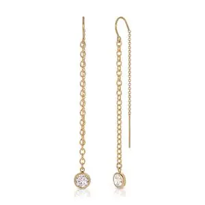 HEATHER HAWKINS Ray Of Light Threader Earrings - Gold