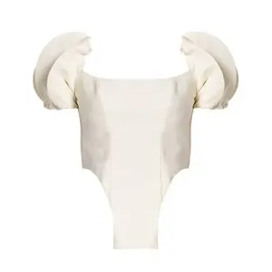 28NATELIER Puff Sleeve Top - White