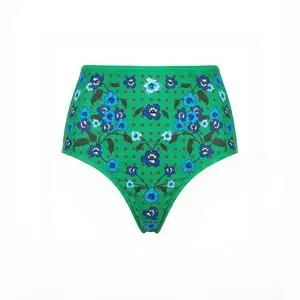 JESSIE ZHAO NEW YORK Polka Bloom Reversible Bikini Bottom - Green