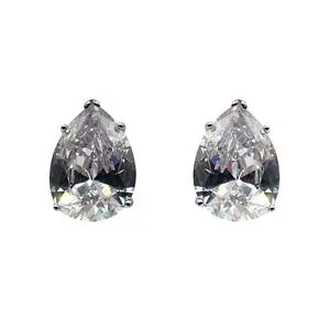 MICHAEL NASH JEWELRY Daphne Pear-shaped Clip-on Earrings - White