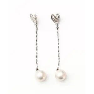 MY MOKONDO Lyra Pearl Drop Earrings - Silver