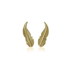 SOPHIE SIMONE DESIGNS Feather Earrings - Gold