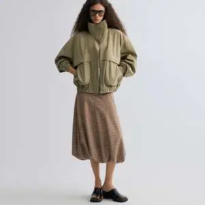 FRONT ROW SHOP Parachute Jacket - Green