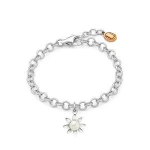 UNALOE Sterling Daisy Bracelet With Mother Of Pearl - Silver