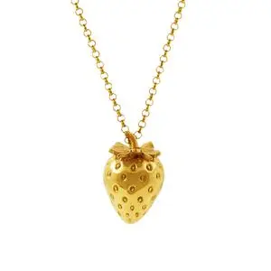 LEE RENEE Strawberry Pendant Necklace