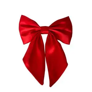 SYLKI Satin Bow Hair Clip - Red
