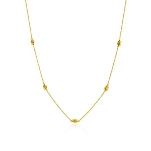 AUREE JEWELLERY St Ives Vermeil Knot Necklace - Gold