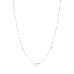 SET & STONES Madeline Necklace - Silver/white