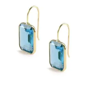 HYE JANE JEWELRY Gemma Blue Quartz Dangle Earrings - Blue/gold