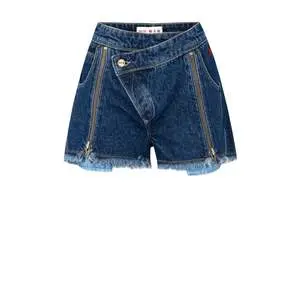 PCFG Metal Zipper Denim Shorts