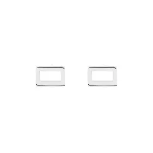 SHEIDA FARROKHI Rectangle Stud Earrings - White
