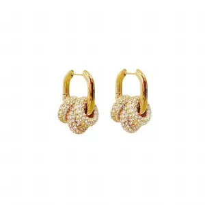 VICKY&NICO Square Harmony Trio Earrings - Gold