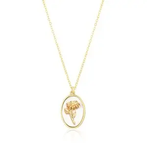 SET & STONES Katrina Birth Flower Necklace - Gold/white