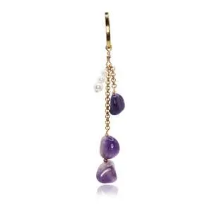 MARQUISE SWIM Bikini Charm With Amethyst, Pearl, And Gold Details - Gold/yellow