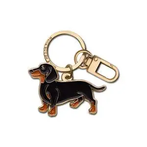 MAKE HEADS TURN Dachshund Keychain & Bag Charm - Black/gold